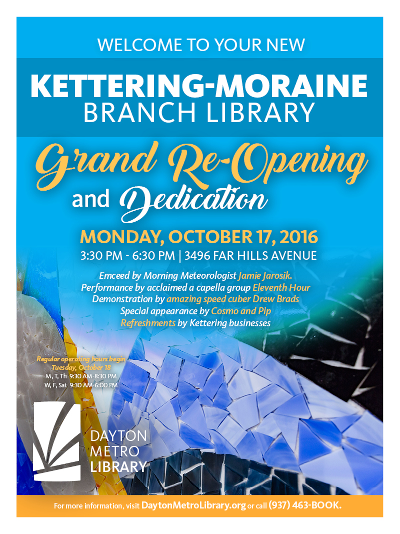 RUETSCHLE: Kettering-Moraine Branch Library Grand Re-Opening and Dedication