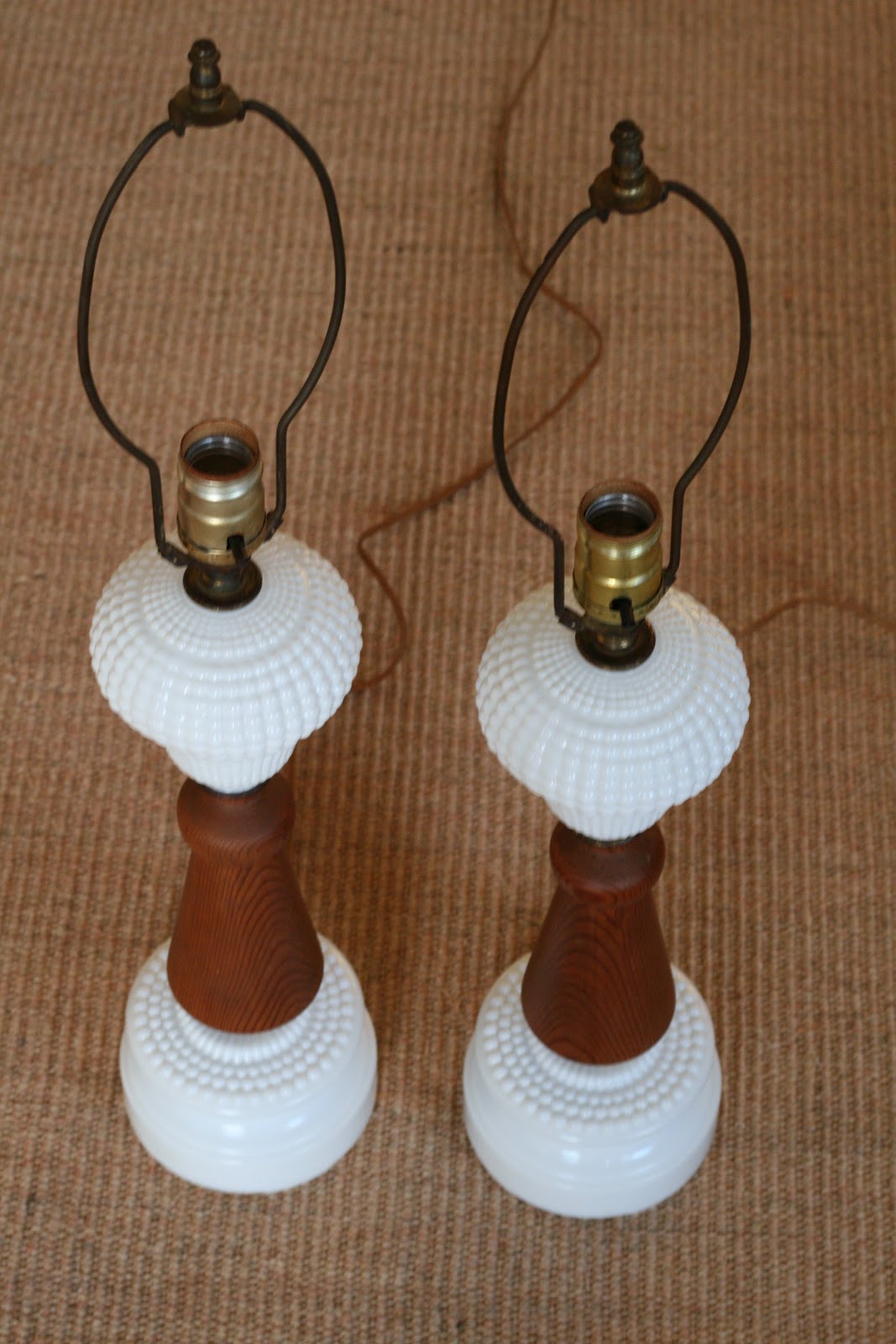 Vintage Milk Glass Lamps