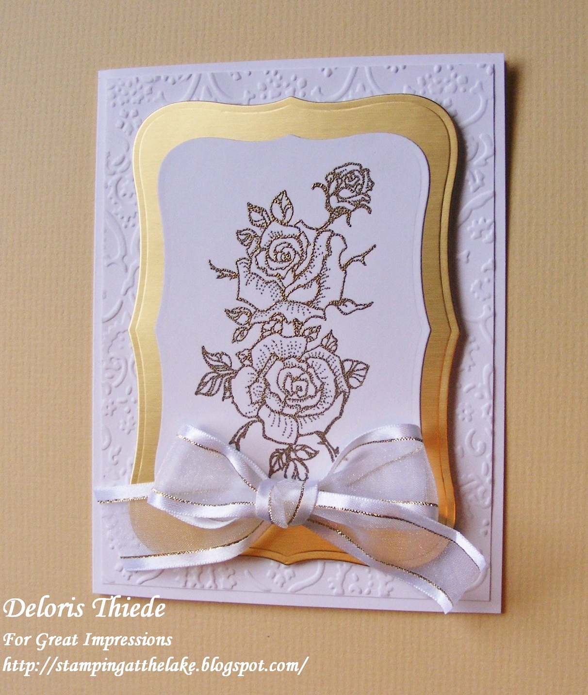 Great Impressions: Embossed Rose Card