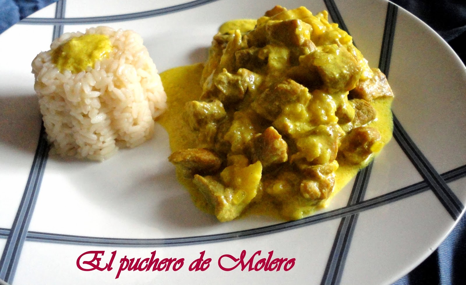 El puchero de Molero: CERDO AL CURRY CON NATA Y MANZANA