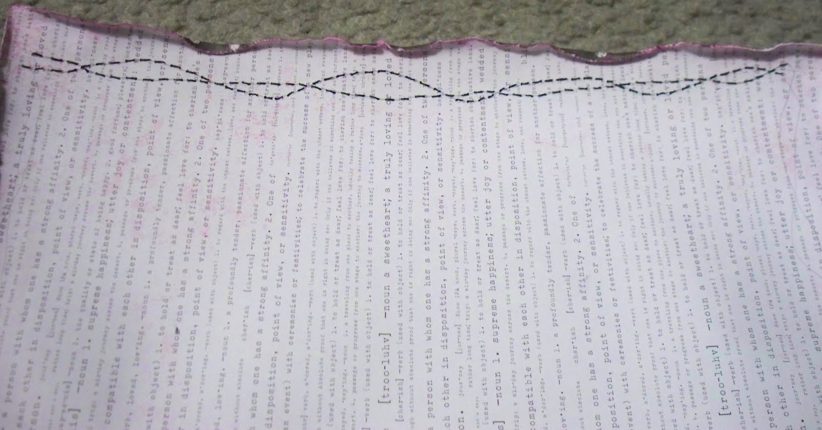 Cheryl's Passion : Tutorial - Hand stitching around the page