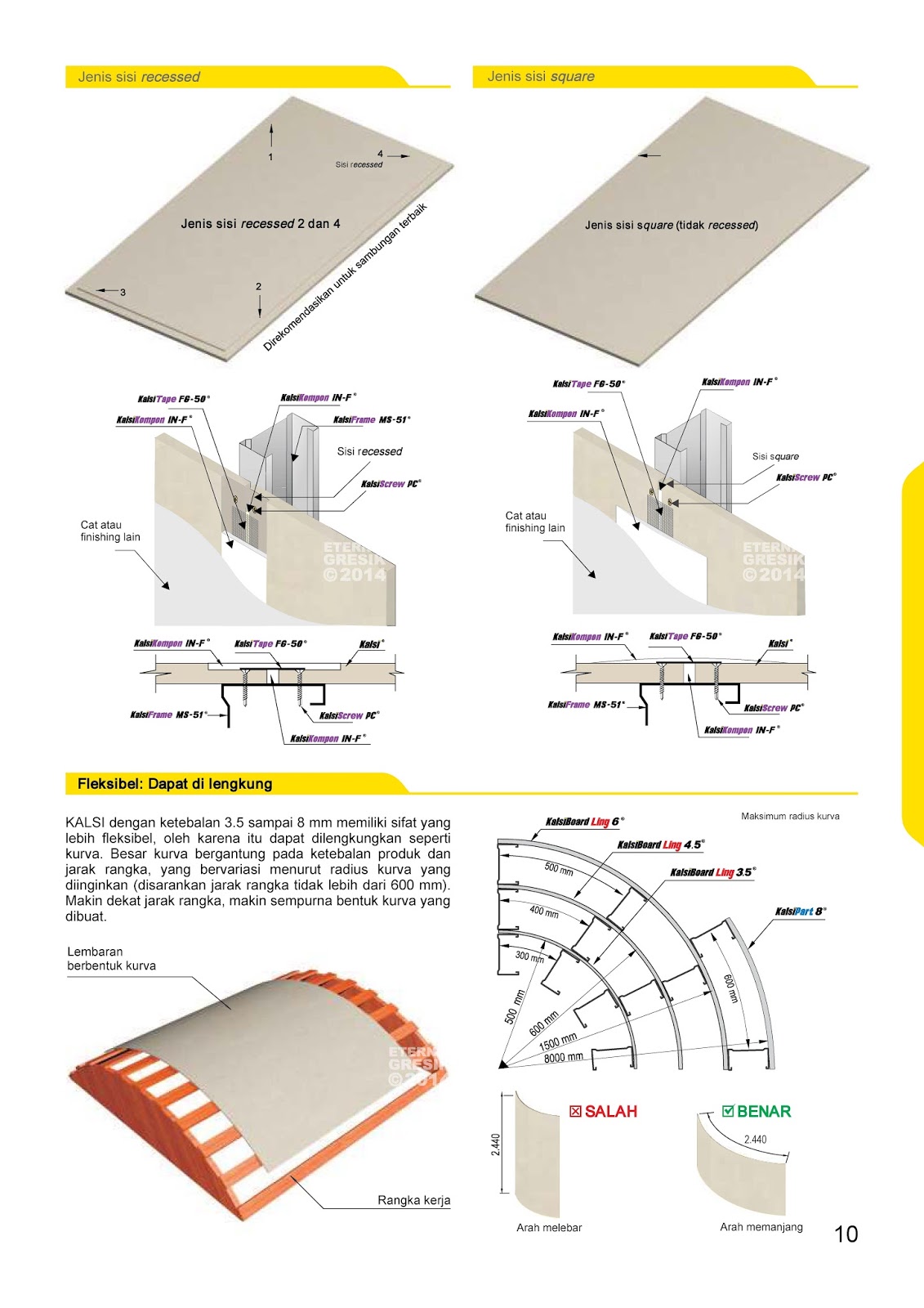 Brosur dan spesifikasi KalsiBoard - KalsiLing 3.5 - Plafon dan partisi ...