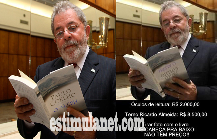 MENTIRA; Lula lendo livro de cabeça pra baixo - Estimulanet