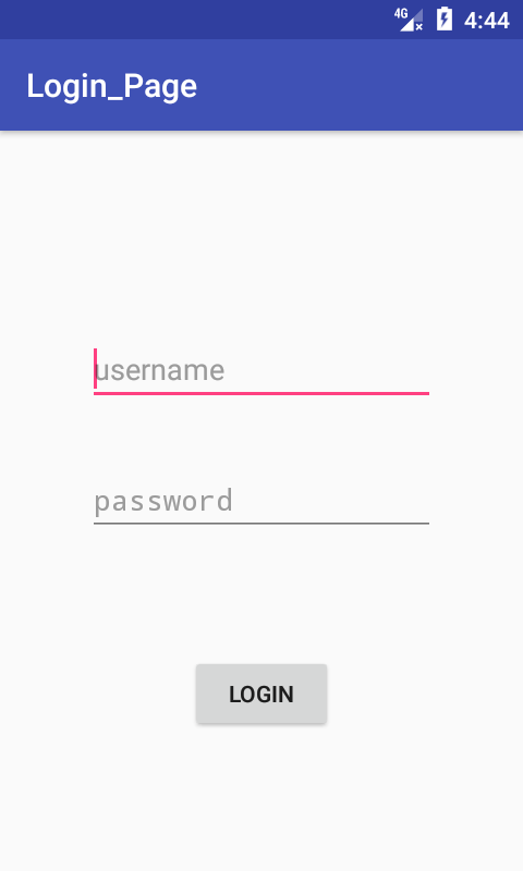 Curly-Code: Login Application in Android