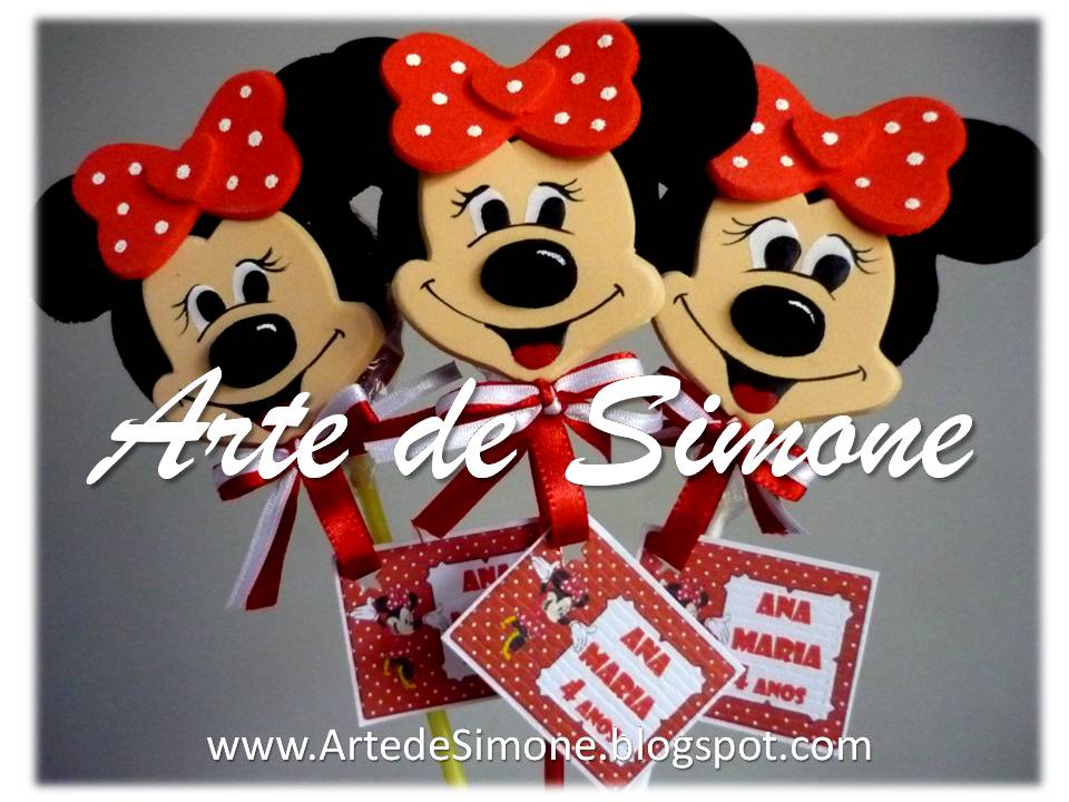 ARTE de SIMONE: Minnie Ponteira em EVA com Pirulito