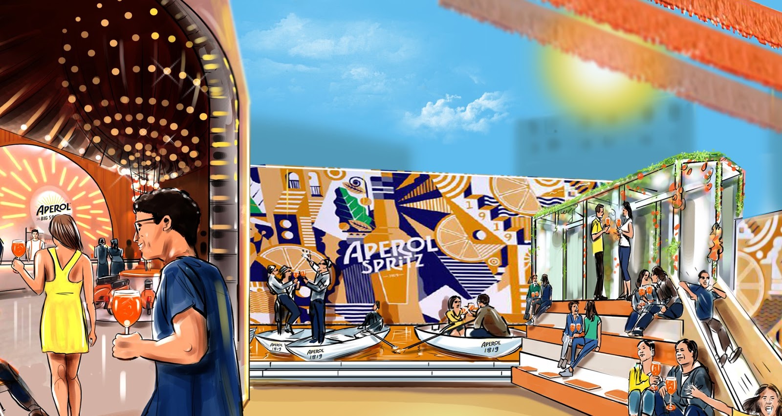 London Pop-ups: The Aperol Big Spritz Social Pop-up Bar in Shoreditch