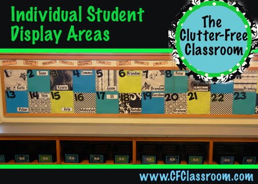 Student Display Areas - my classroom makeover | Clutter-Free Classroom