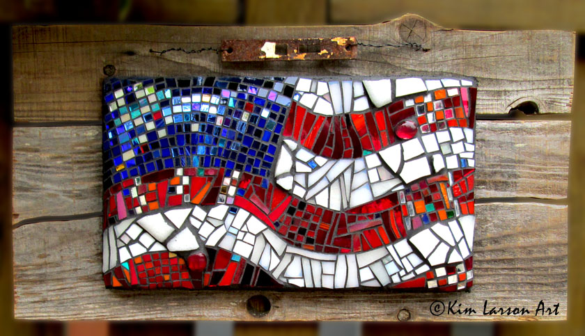Kim Larson Art, Mosaics + More: American Flag Mosaics