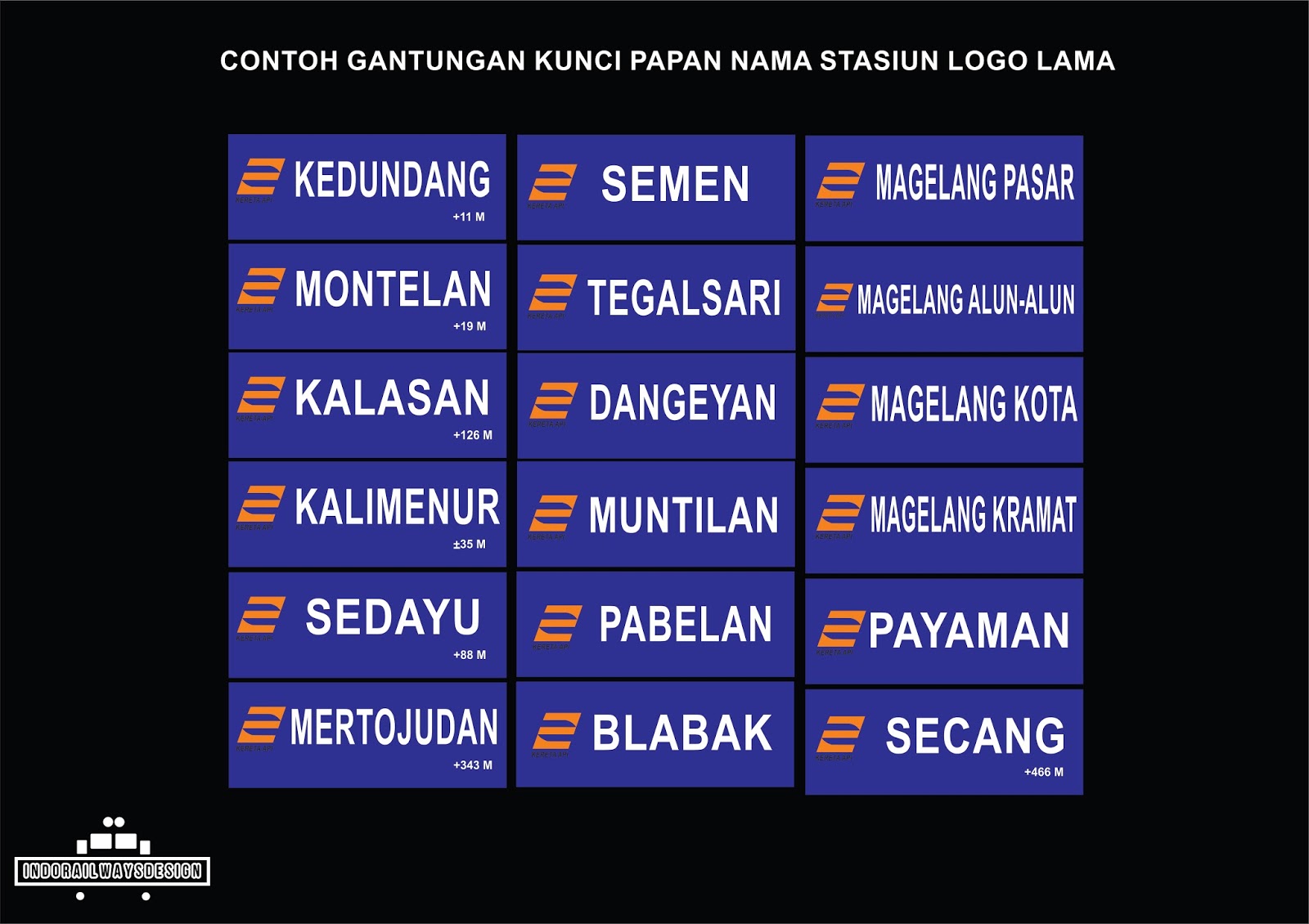 Indonesian Railways Design: Jual Gantungan Kunci Papan Nama Stasiun ...
