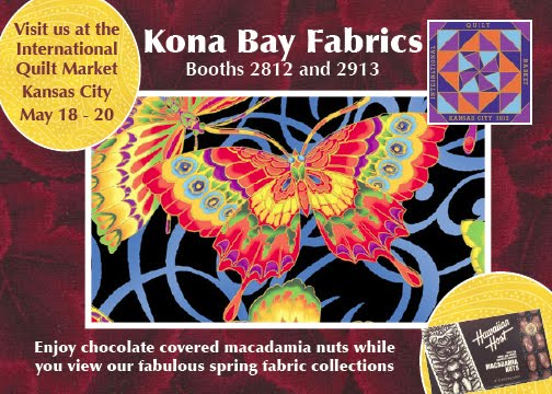 Kona Bay Fabrics Blog: Kona Bay Fabrics will be at Quilt Market again!!