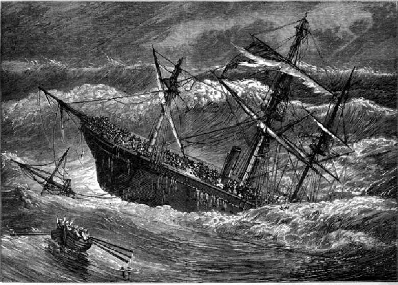 Sinking of the SS London 1866