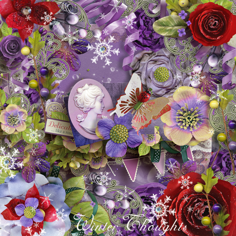 Cathy's Clusters: Winter Thoughts Cluster Frame