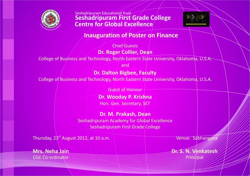 Inauguration Of Poster On Finance PRERANA SFGC E CELL inauguration-of-poster-on-finance-prerana-sfgc-e-cell