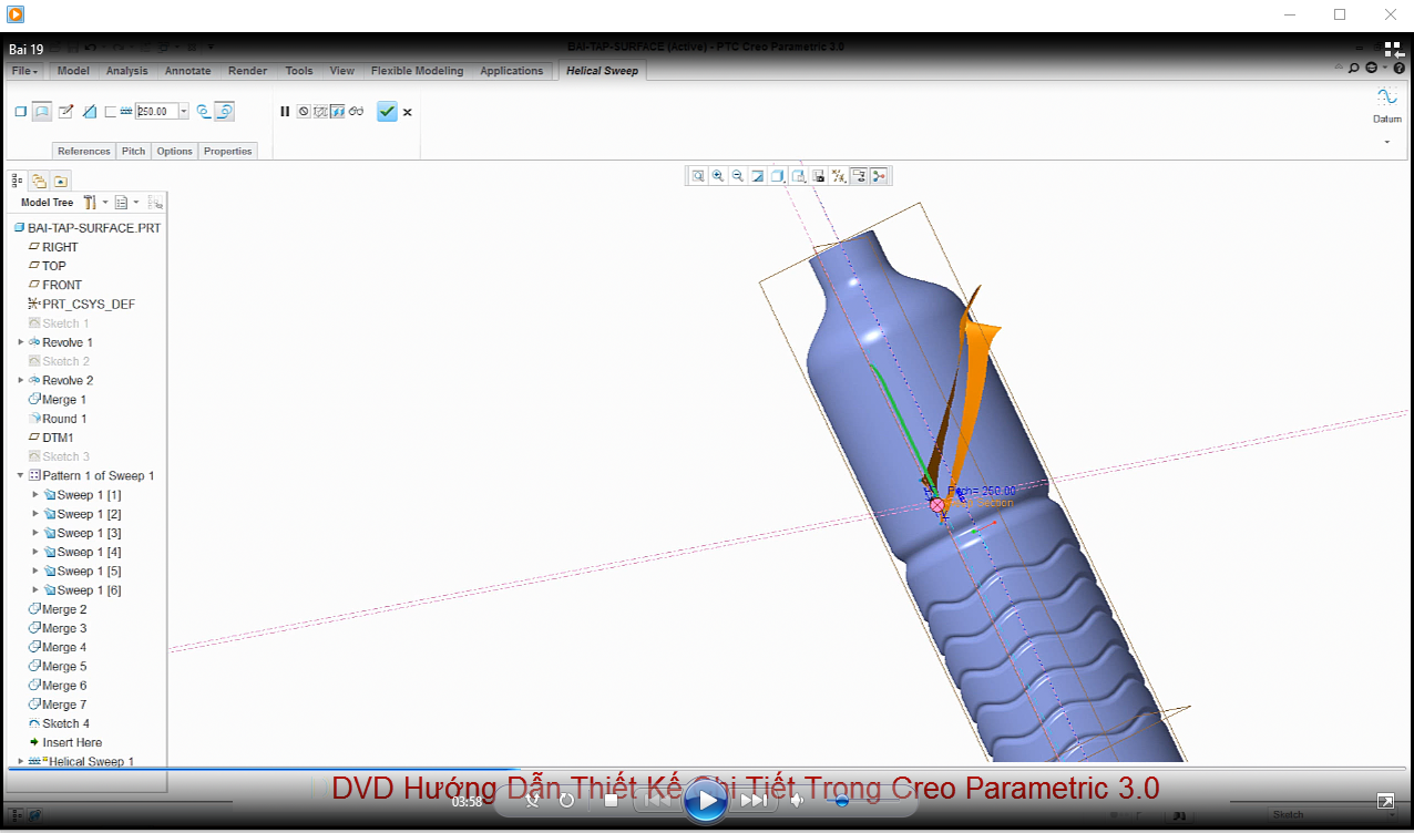 Tu Hoc Creo Parametric: Nội dung các DVD