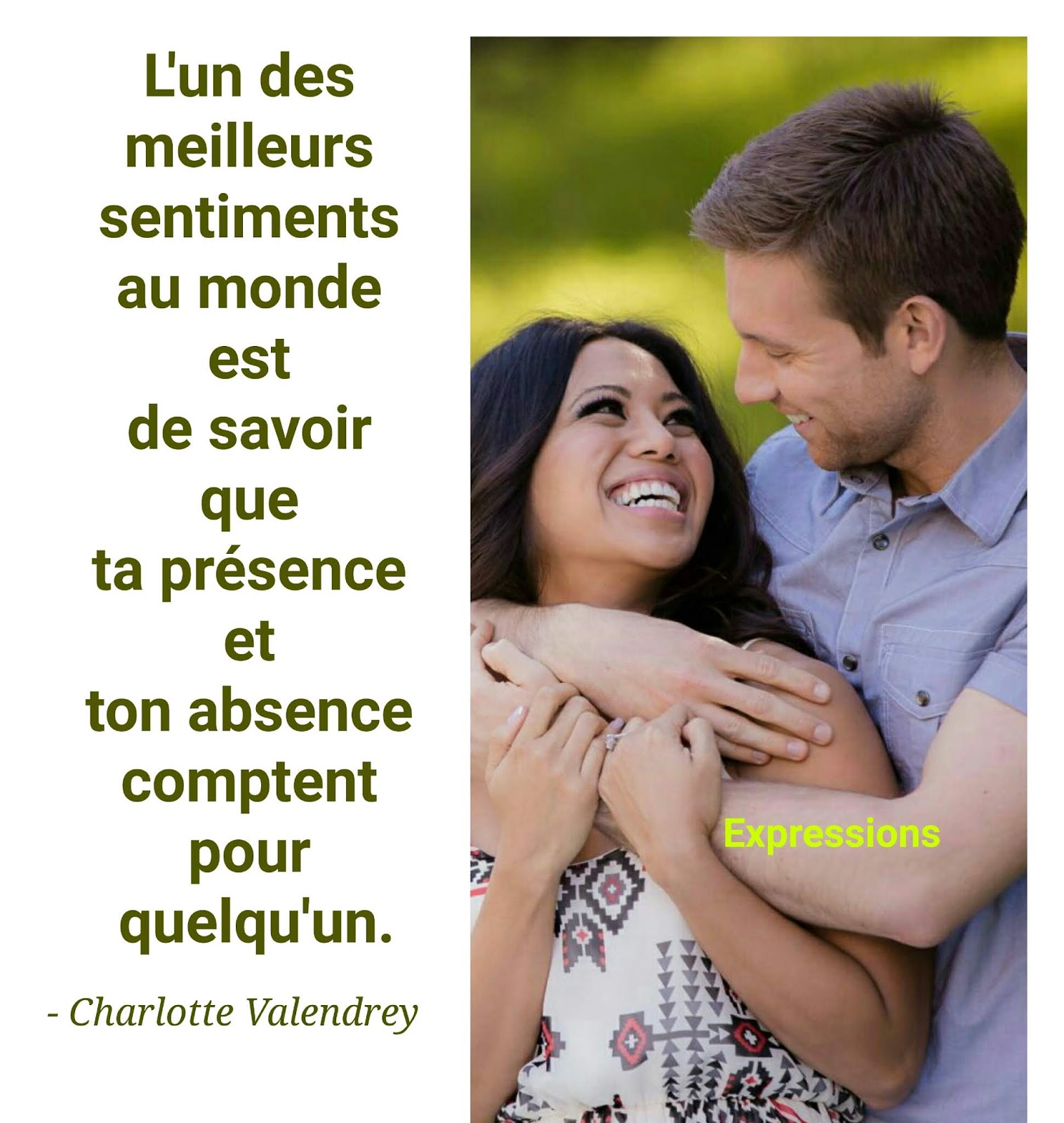 Expressions : L'un des meilleurs sentiments