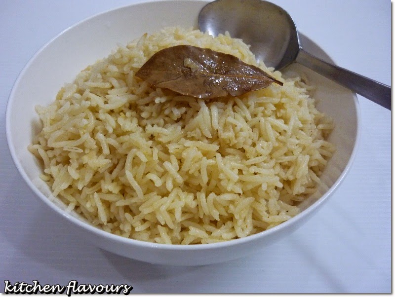 kitchen flavours: Baked Butter Rice and Chicken with Peas