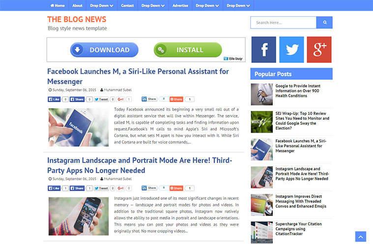 Blog News - Responsive Blogger Template - Hồng Blogger Template