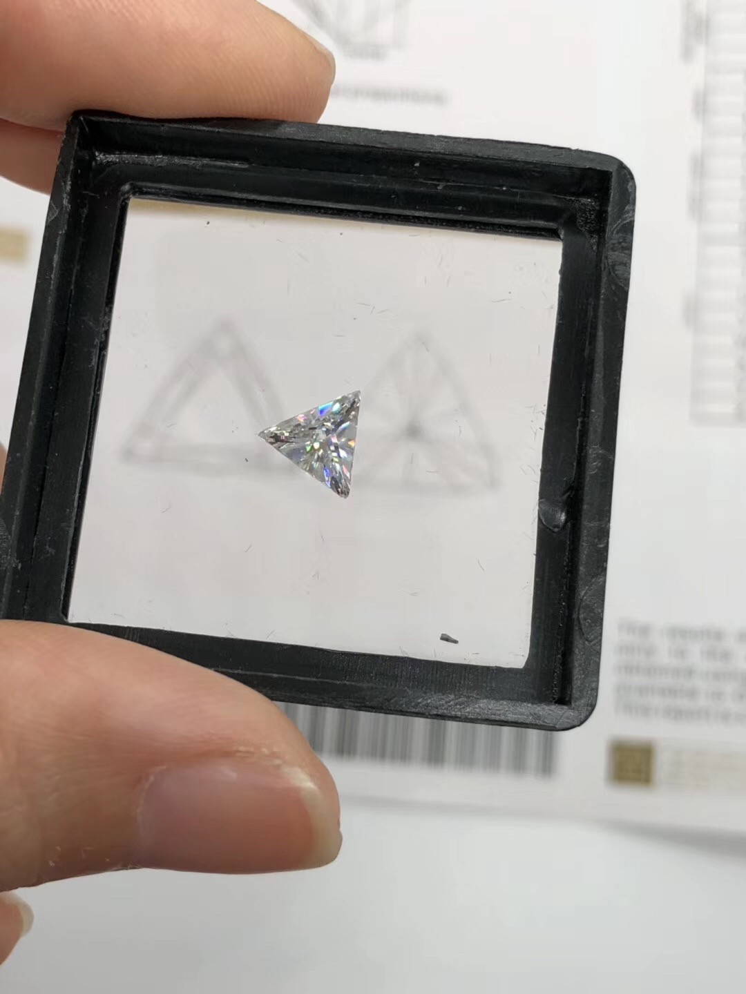 Moissanite Diamond Stones Triangle shape gemstone China suppliers