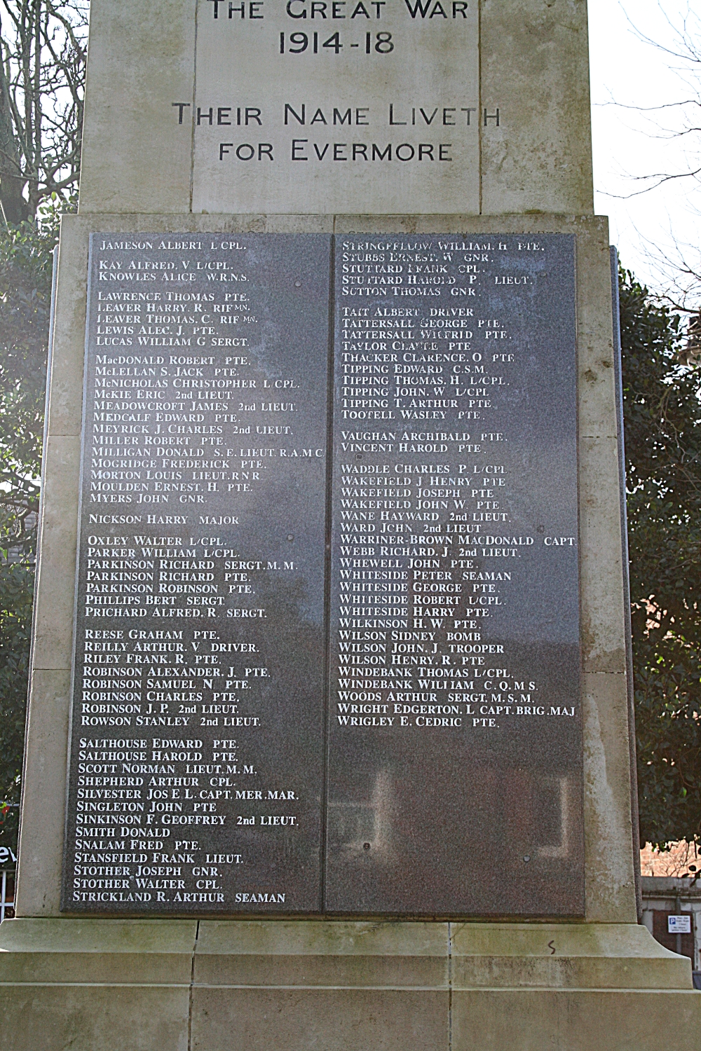 Memorials: Lytham War Memorial