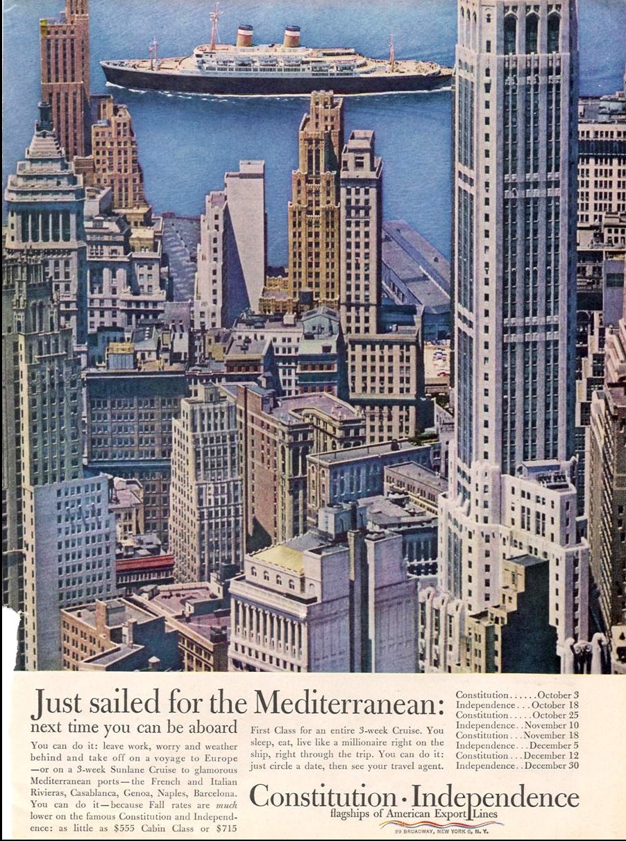 transpress nz: American Export Lines advert, 1958