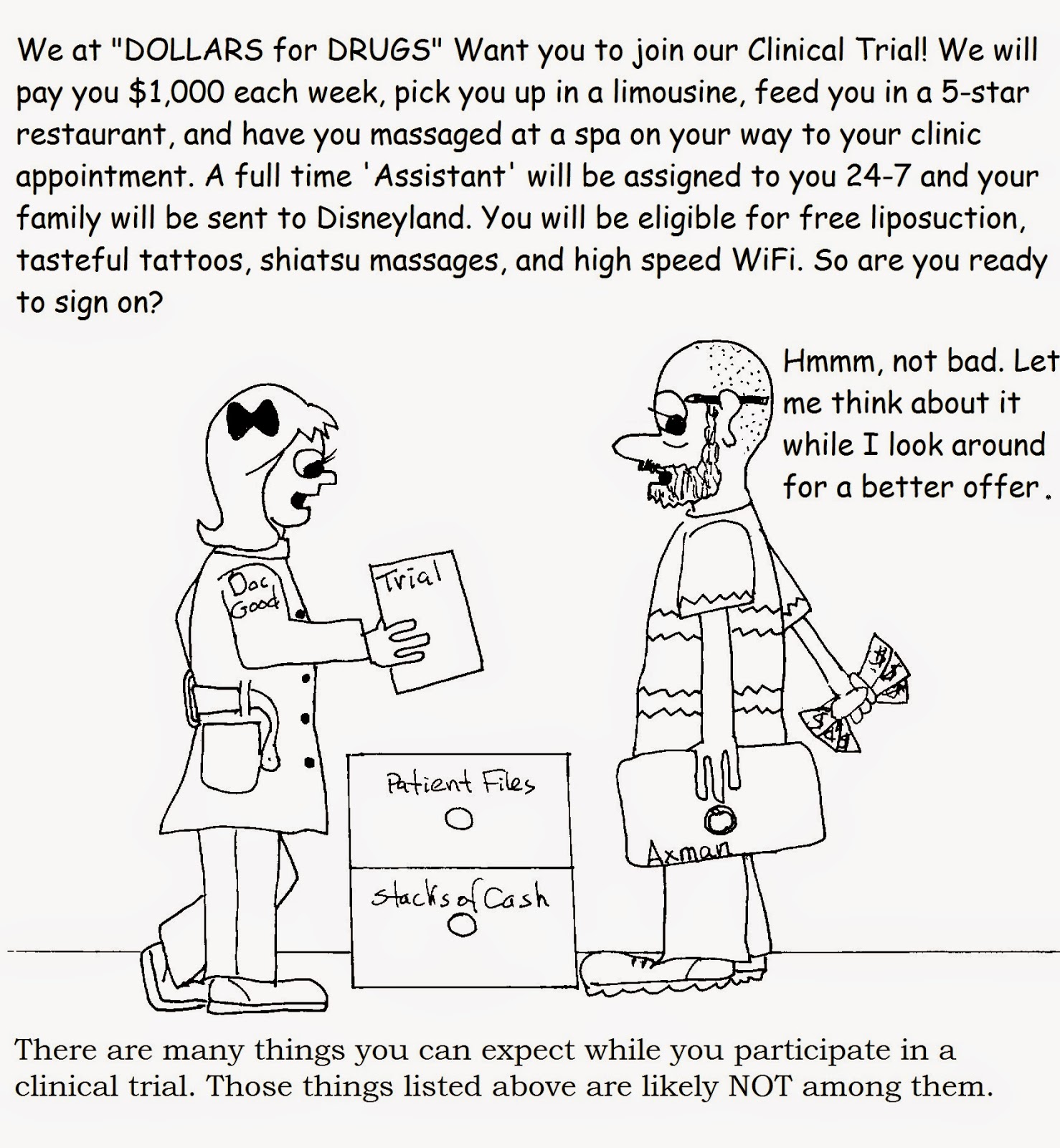 Cancer Clinical Trials: Clinical Trials in Cartoons