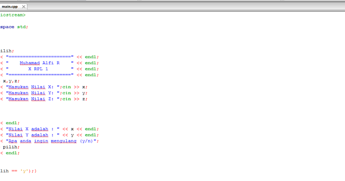 Algoritma C++ Konversi dan Menukar Bilangan dari User