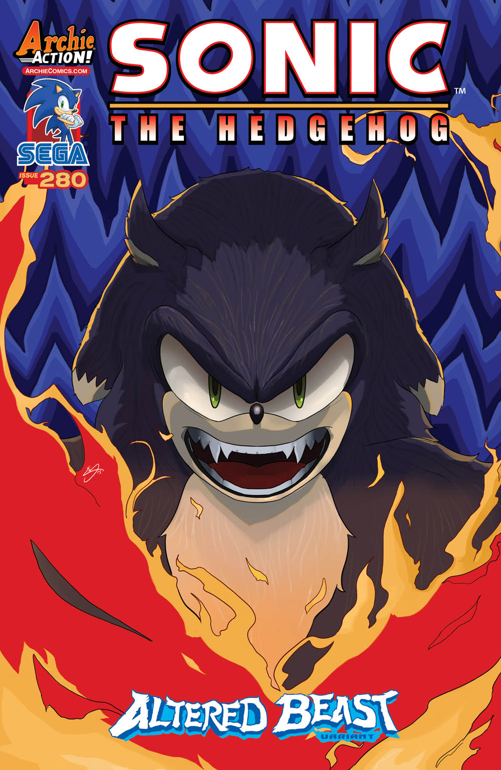 No Lies: Sonic the Hedgehog #280 Altered Beast Variant Cover