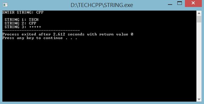 C++ Program to demonstrate String datatype [DEVCPP/GCC] - TECHCPP