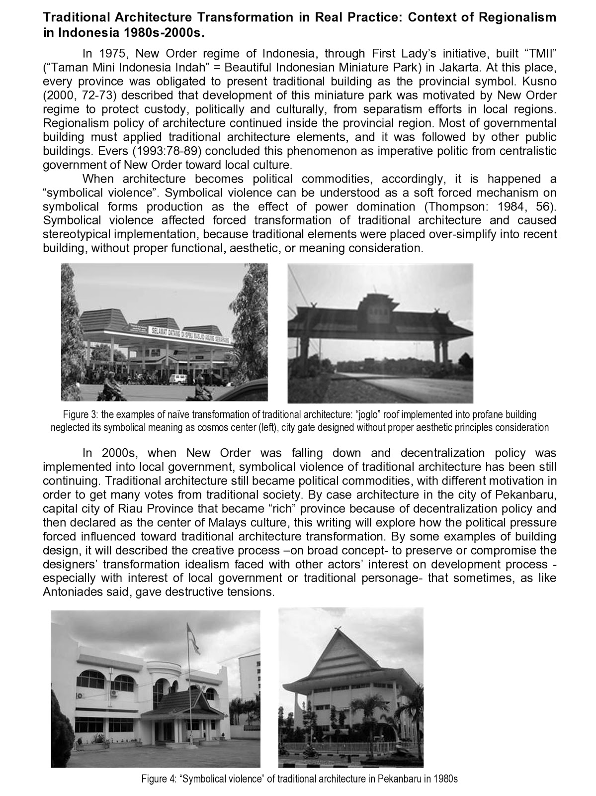 DESIGN CREATIVITY ON INDONESIAN TRADITIONAL ARCHITECTURE TRANSFORMATION ...