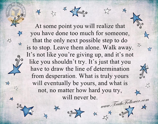 Truth Follower: At some point you will realize