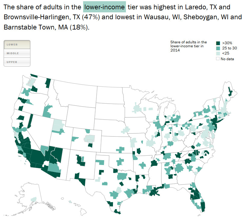 Where the Middle-Class Metros Are Now - Vivid Maps