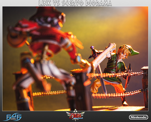 Legend of Zelda: Skyward Sword - Link Vs Scervo Diorama (First 4 Figures)