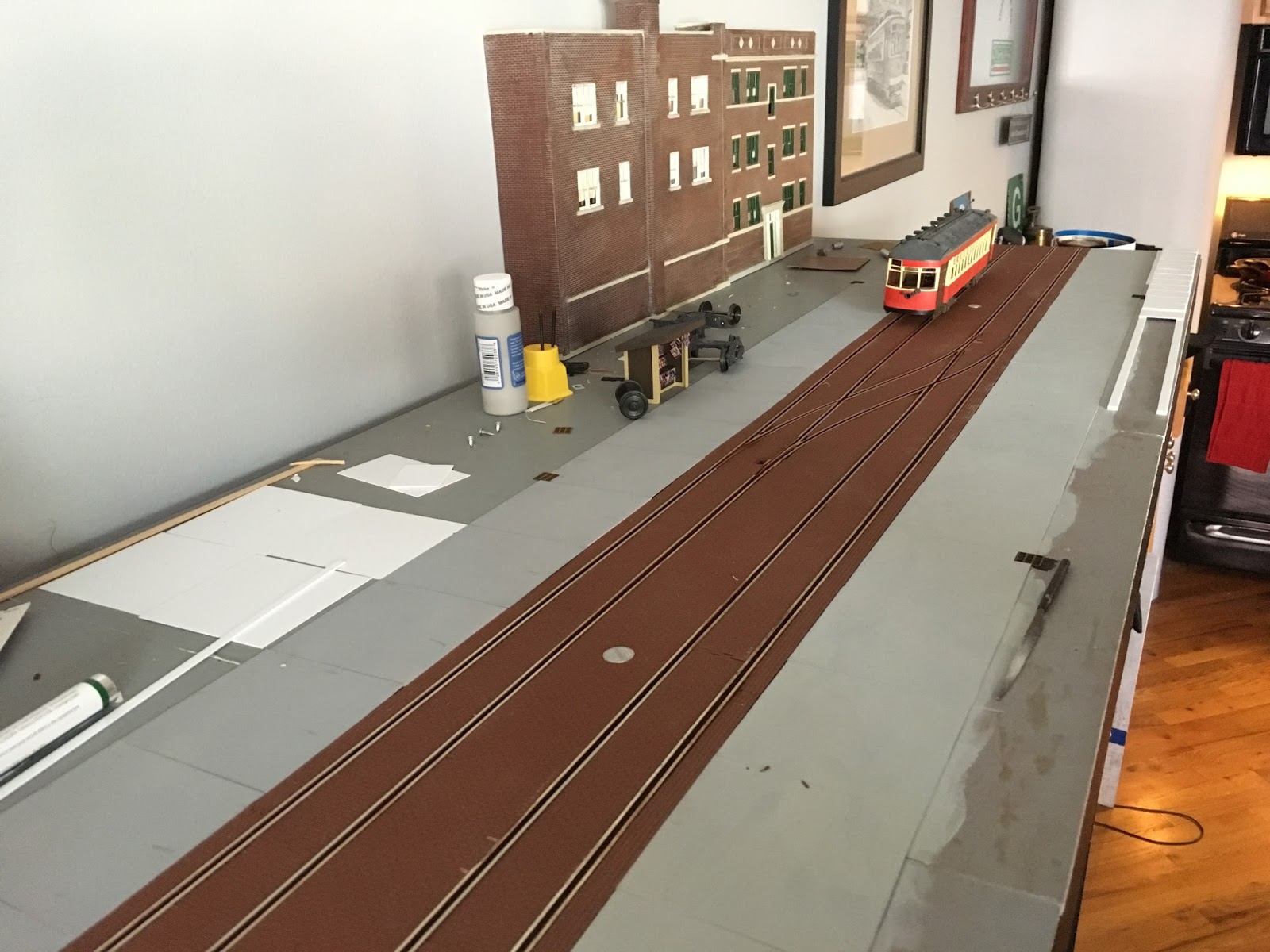 CTA O Scale L Layout: Continued Brick Paving, Part 2