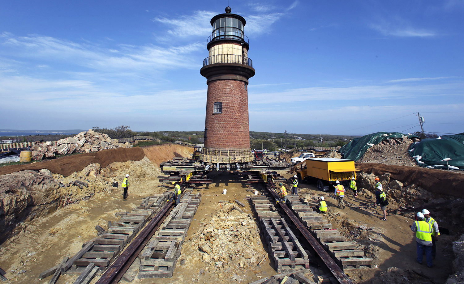 Preperation to move Rubjerg Knude lighthouse in Denmark : r ...