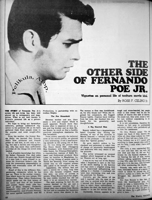 PELIKULA, ATBP.: THE OTHER SIDE OF FERNANDO POE, JR. (The Weekly Nation ...