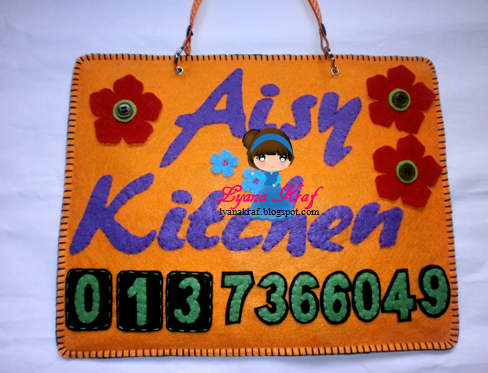 Menjual Hasil Kraftangan dari Felt 100% handmade: Felt sign board ...