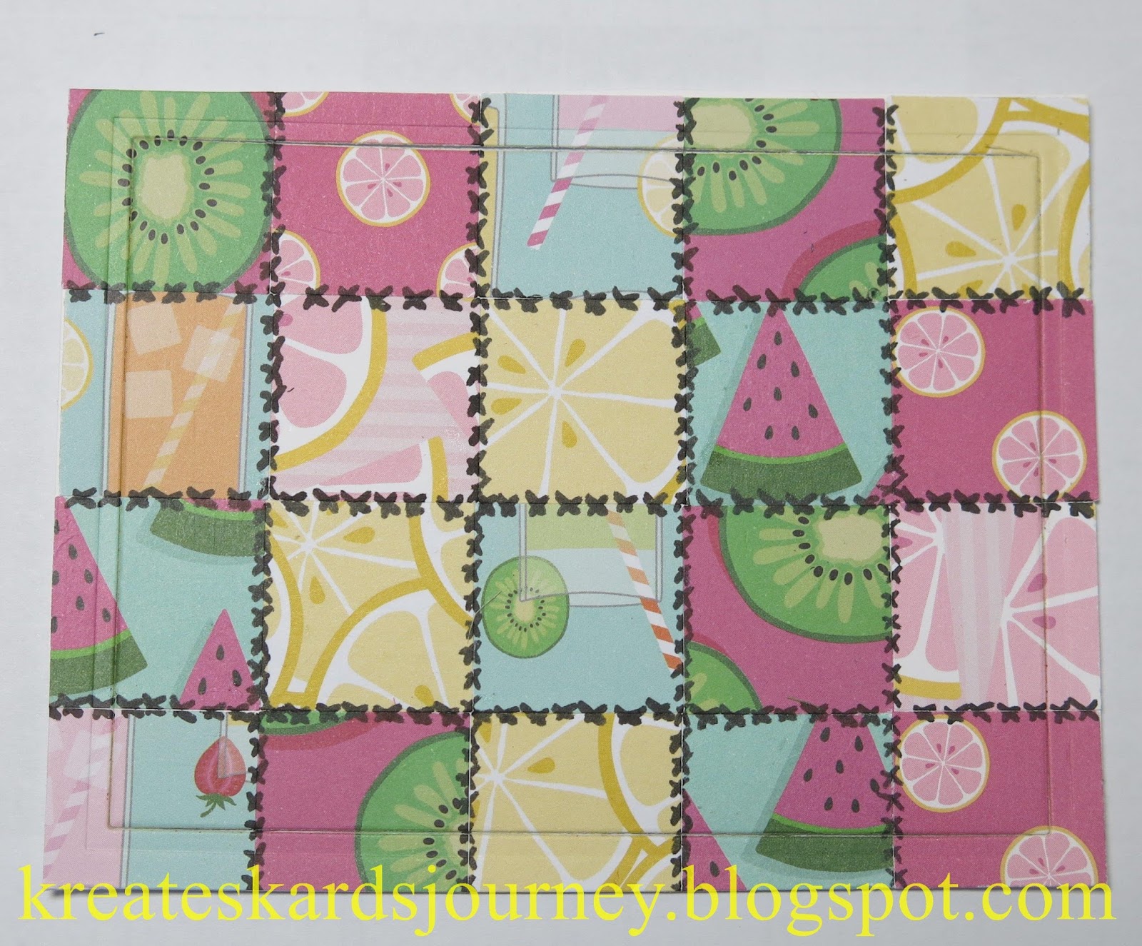 KreatesKards Journey: Slice of Life themed Faux Quilt Cards Using Fun ...