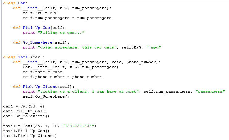 : PyTutorial: More on classes