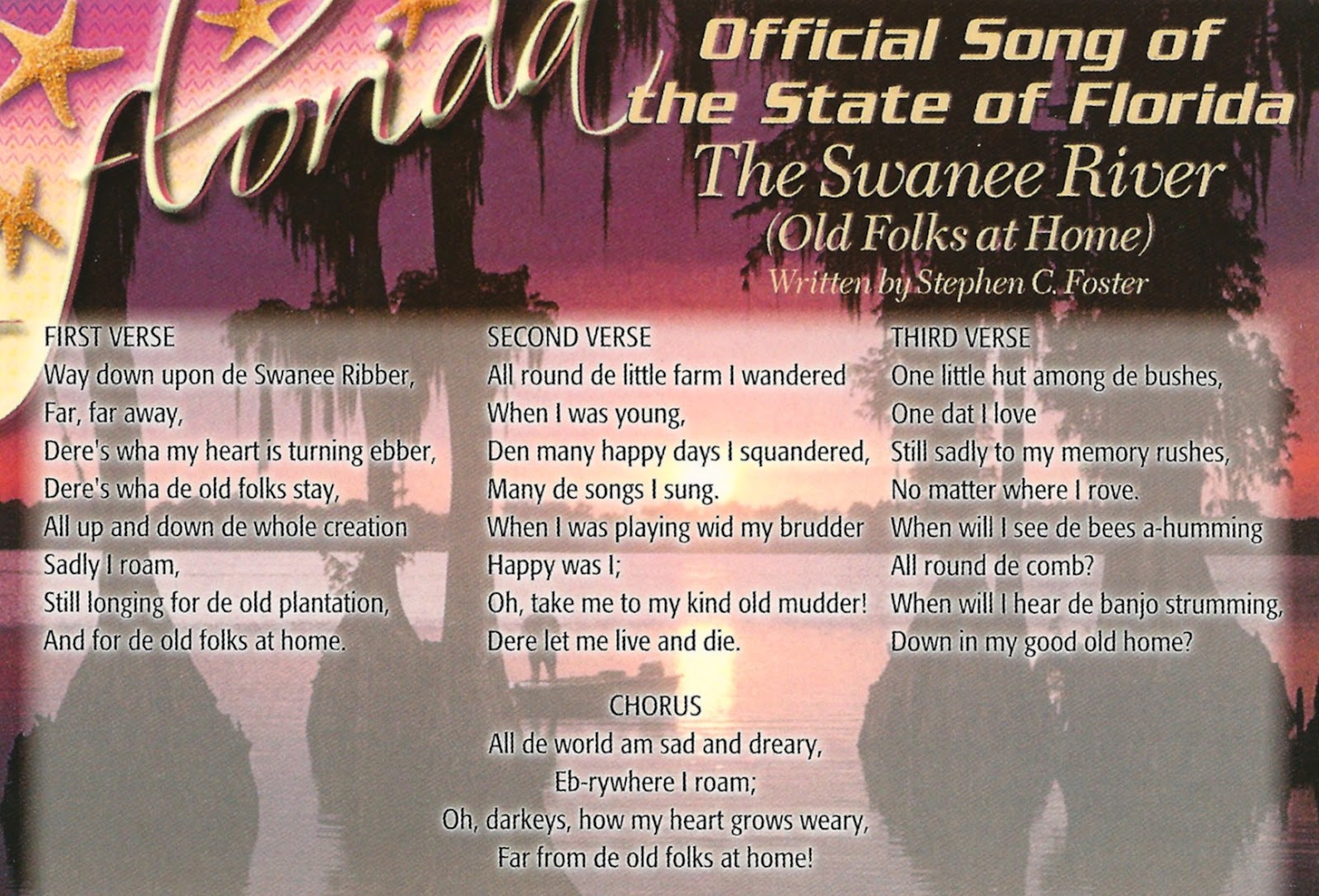 My Favorite Postcards: The Swanee (Suwannee) River