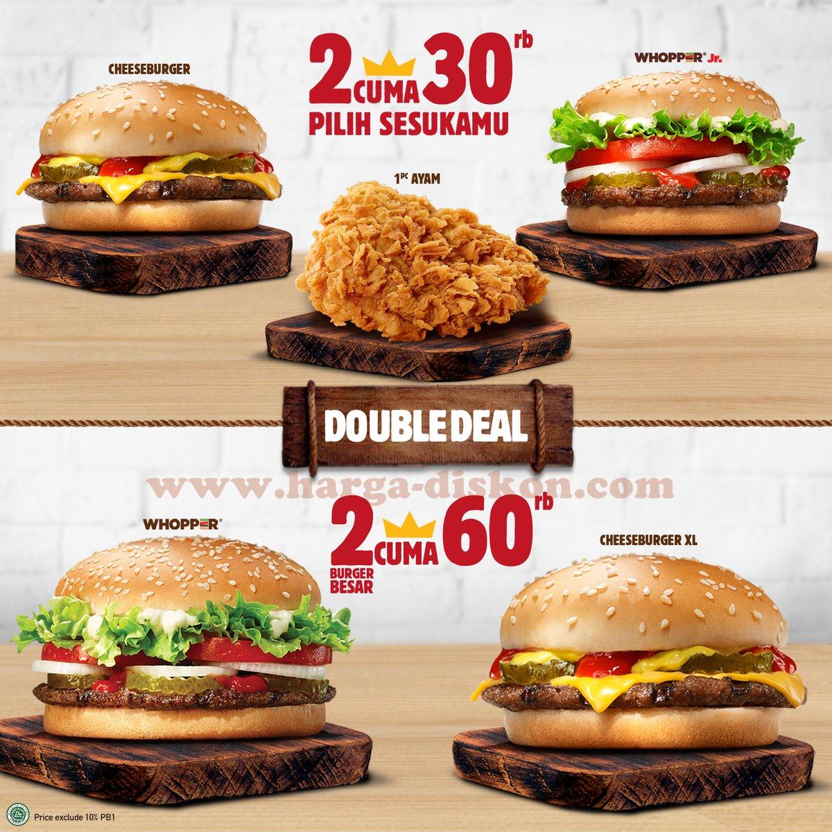 Promo BURGER KING Terbaru DOBEL DEAL