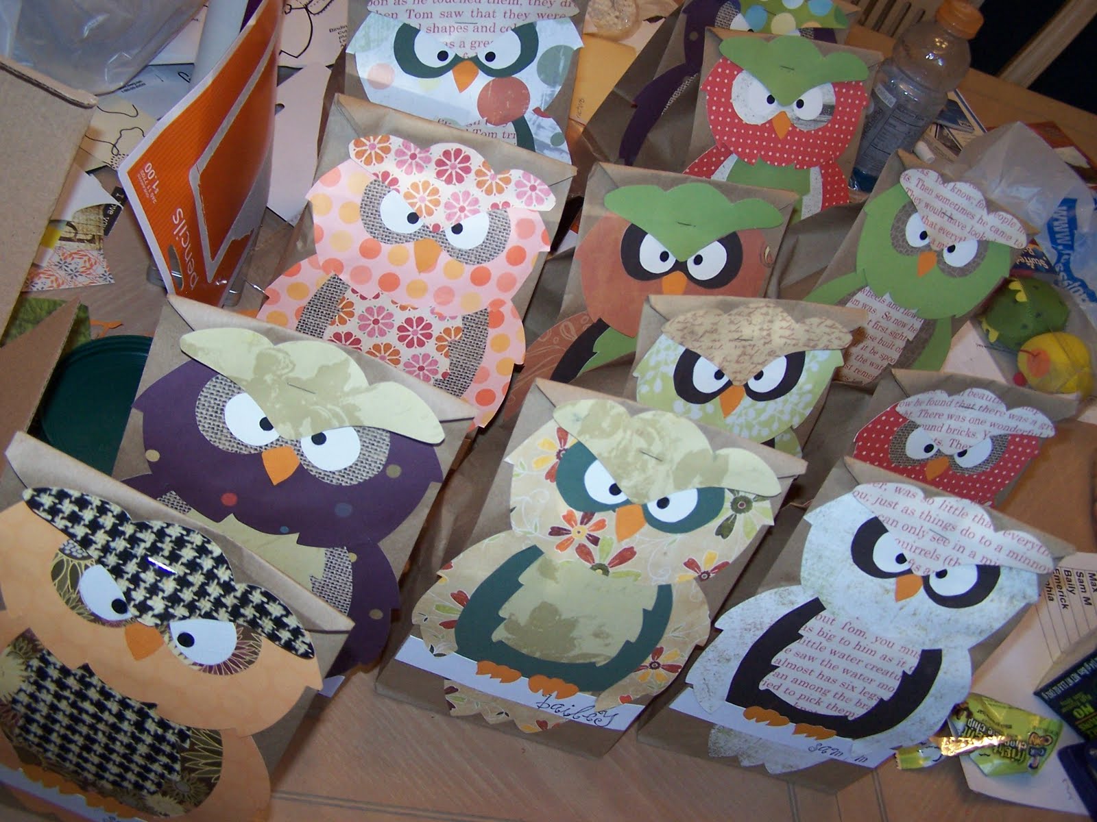 Mel Short Shares: Owl Treat Bags