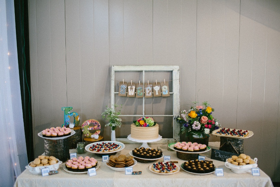 cocoa & fig: Rustic Outdoor Wedding Mini Dessert Table: Erin & Brett