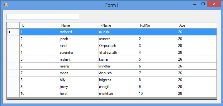 How To Bind Gridview With Search Results In C Windows Forms
