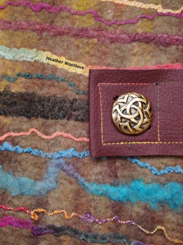 Wool love-functional fiber art: Yarn-Embellished Journal Cover- Part 3 of 3