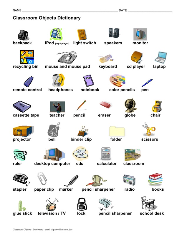 MILENA GALARCIO: MY CLASSROOM OBJECTS