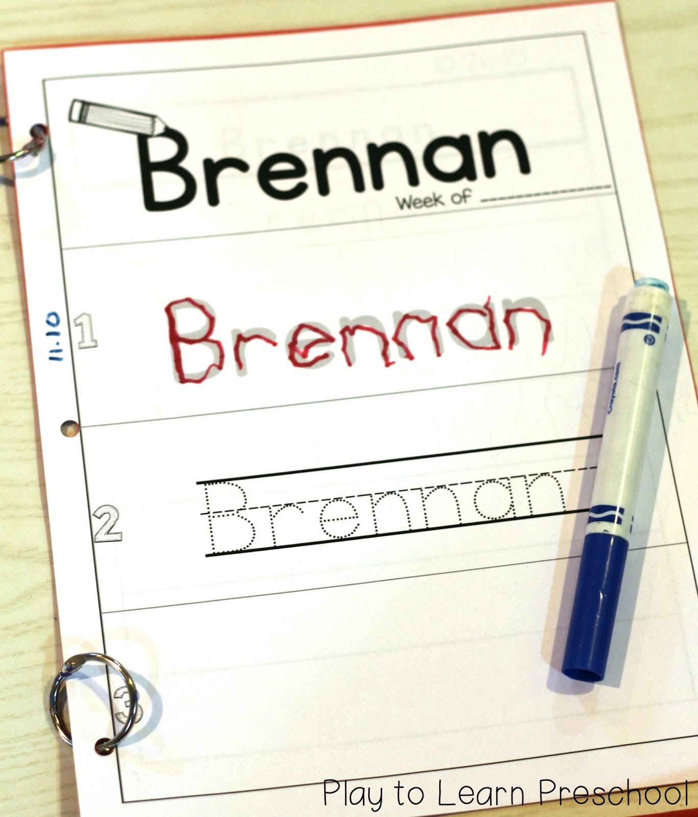 Easy Name Practice Worksheets | Play to Learn Preschool | Bloglovin’