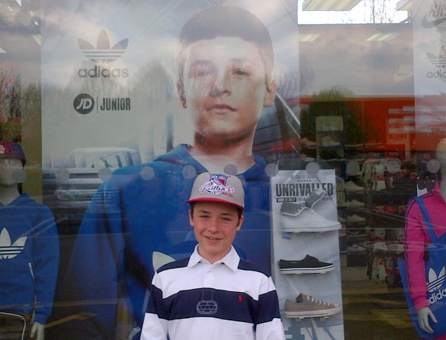 Kids London Model Management: Jake in JD Sports windows