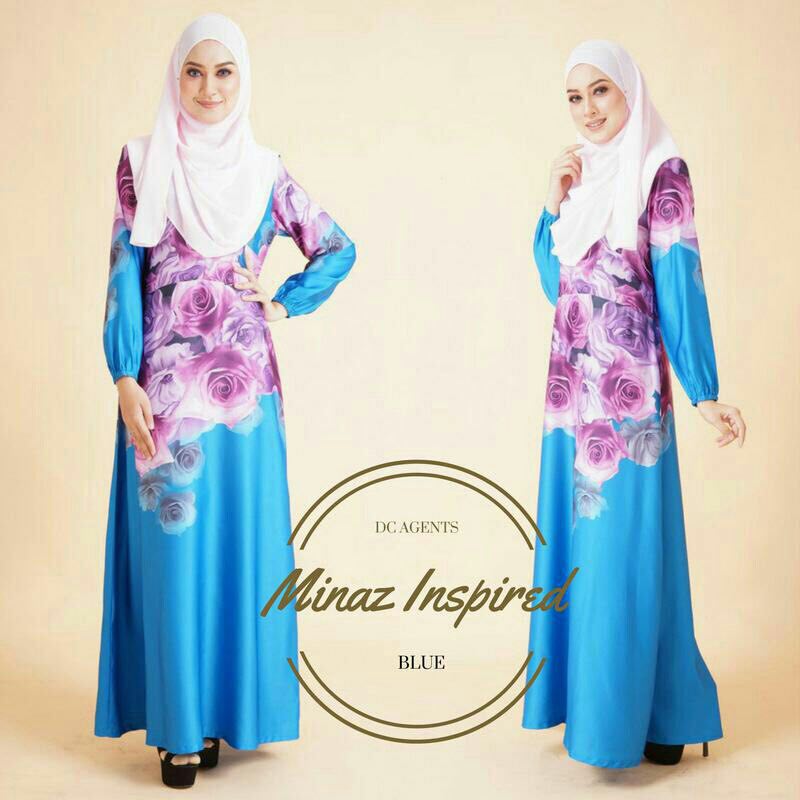 MINAZ INSPIRED DRESS - Mama Iman Kain Pasang Murah