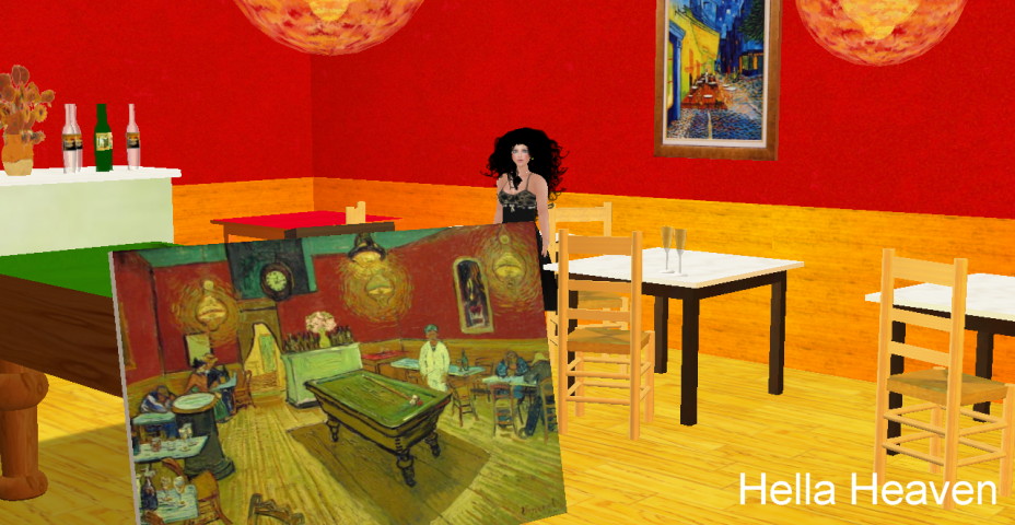 Hella Heaven: The Night Cafe by Van Gogh in a 3D virtual World