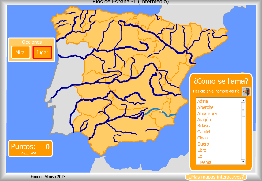EduCovelo.com: Mapa de ríos de España